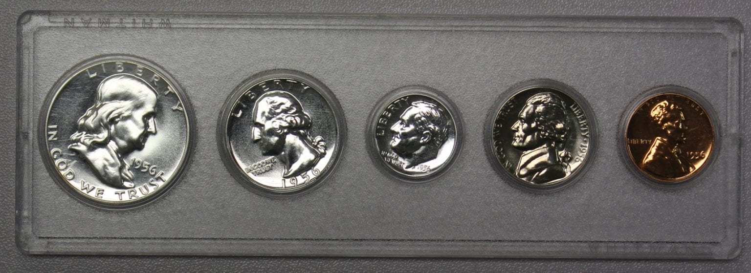 1956 Silver Proof Set In Plastic Holder Has Hazy Toning – Portsmouth ...