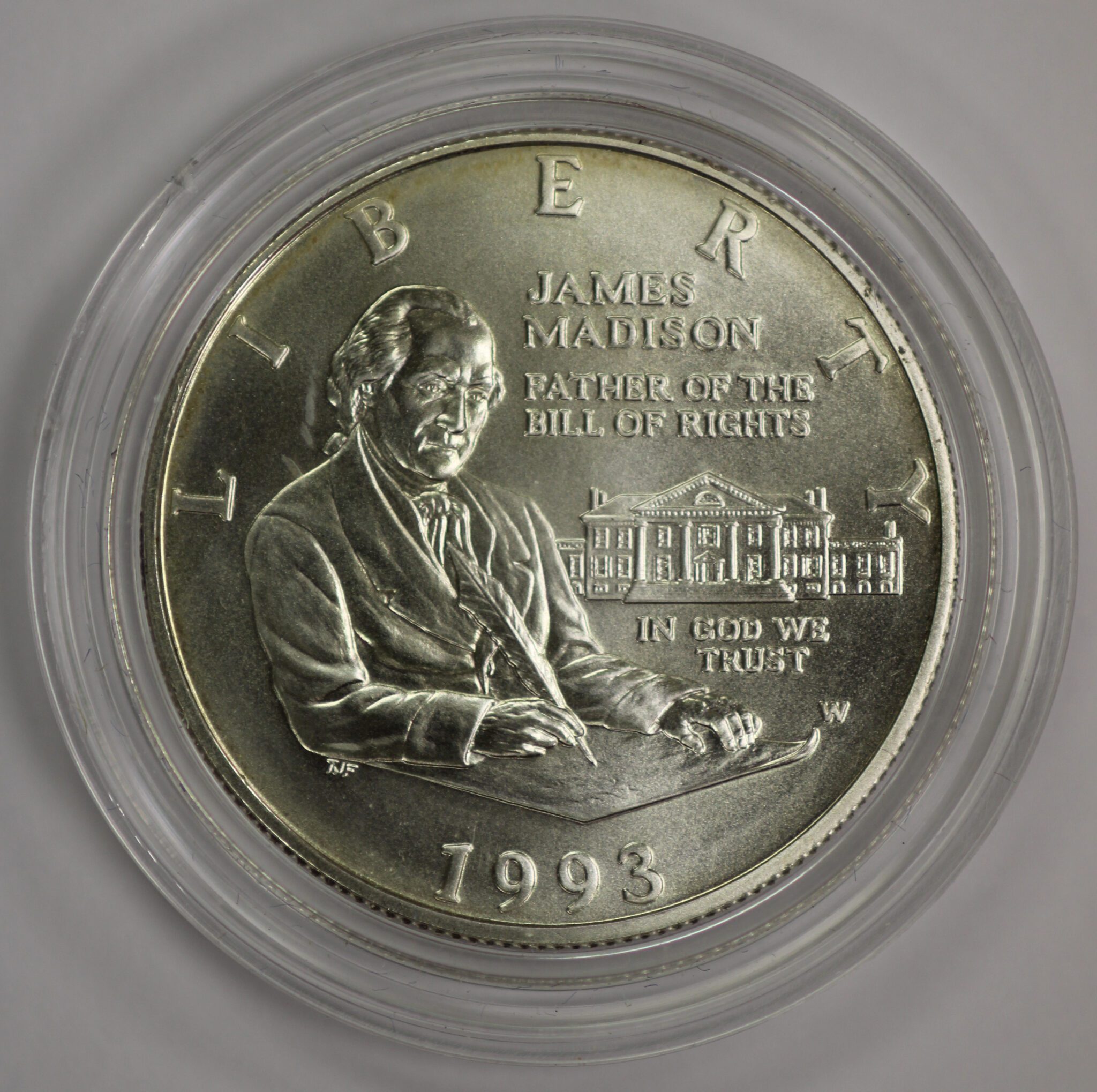 Auction – 1993 Bill Of Rights UNC Commemorative Silver Half Dollar – In ...
