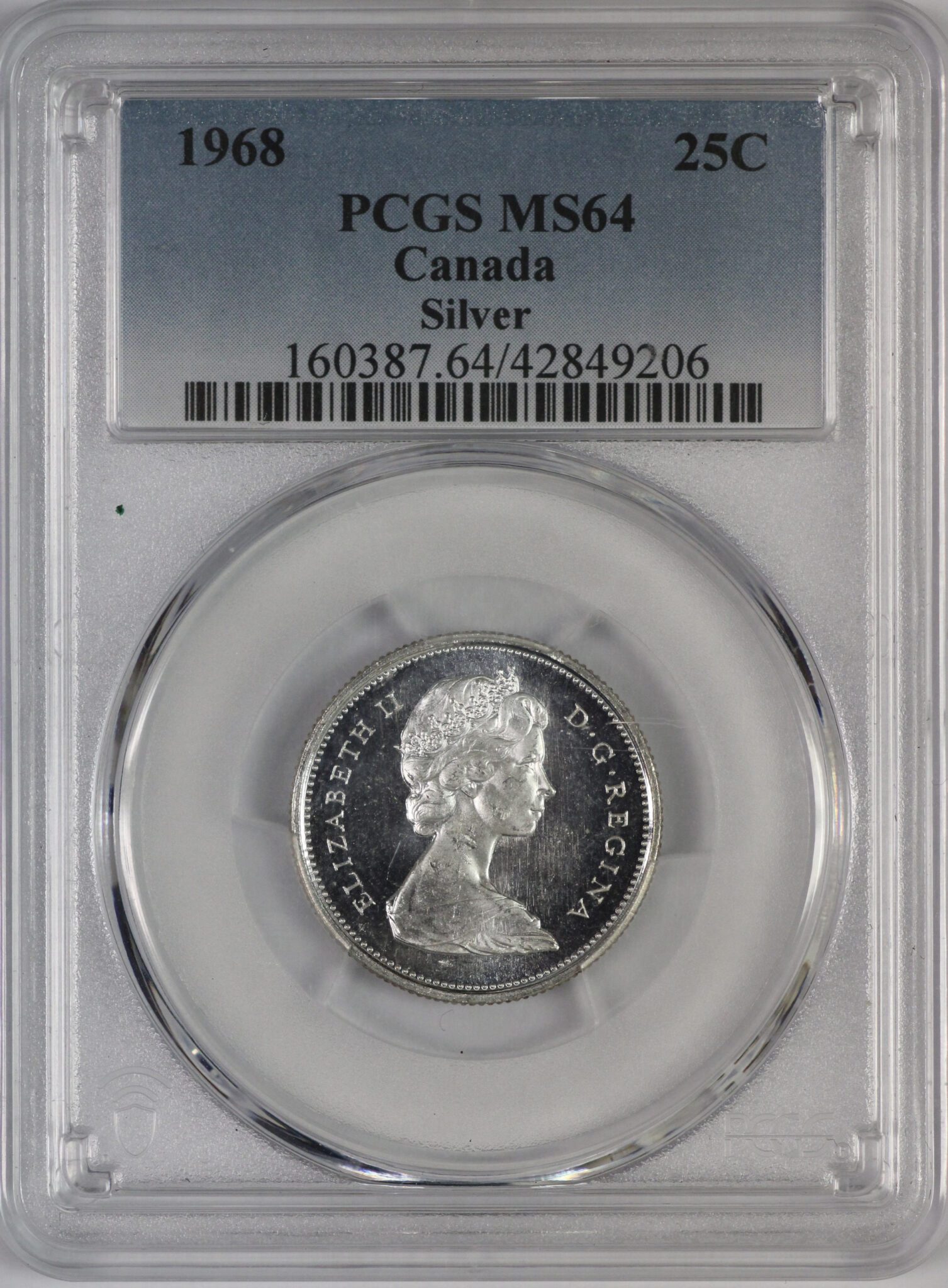 Auction – 1968 Canada Quarter PCGS MS64 – 50% Silver – Portsmouth Coin ...