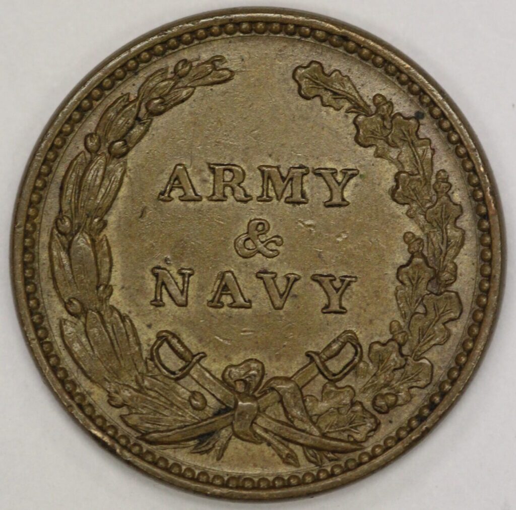 Civil War Token 1863 Liberty Head Army & Navy High Grade AU-UNC ...