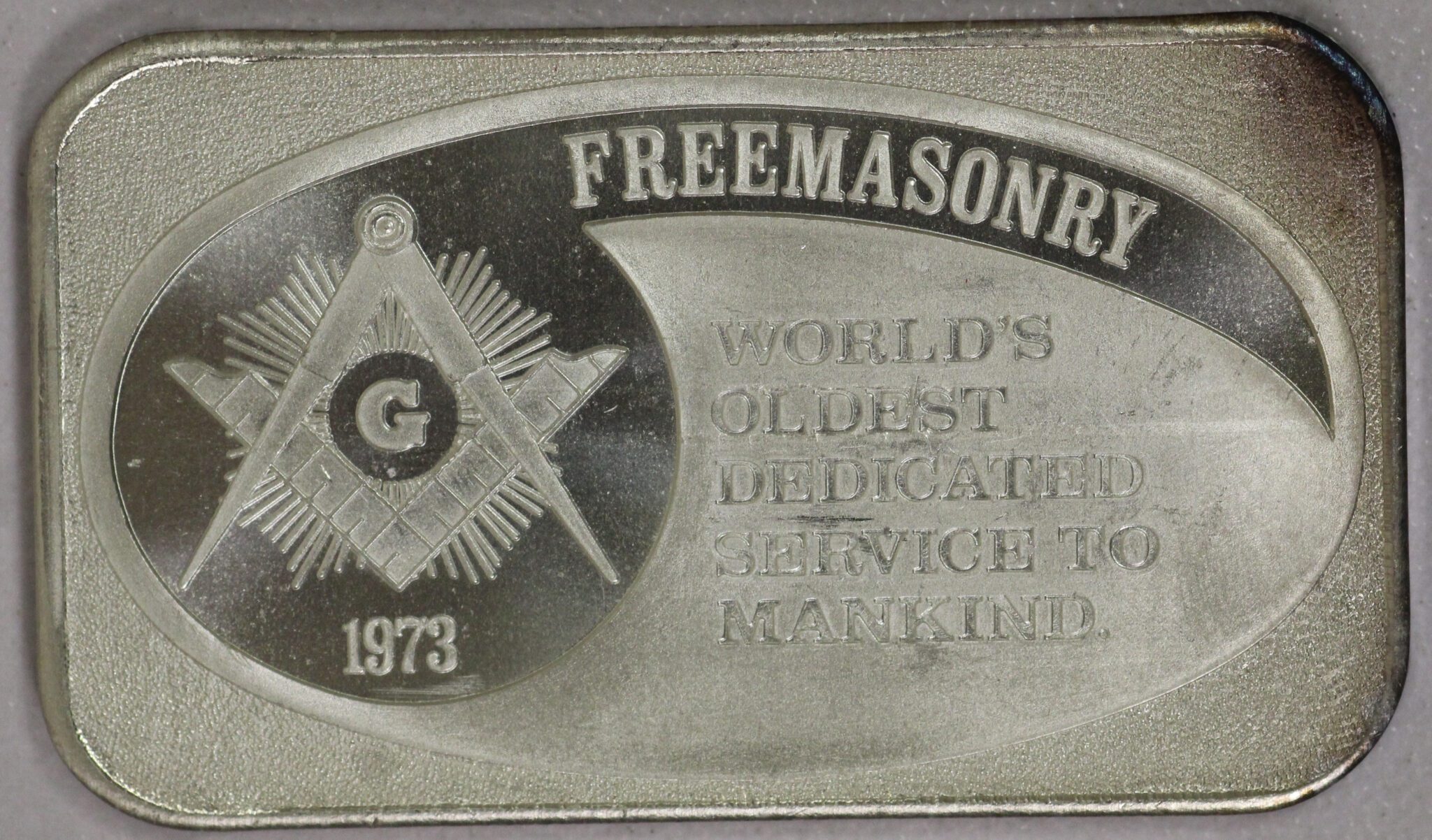 Auction – 1973 US Silver Corporation Freemasonry Vintage Silver Bar – 1 ...