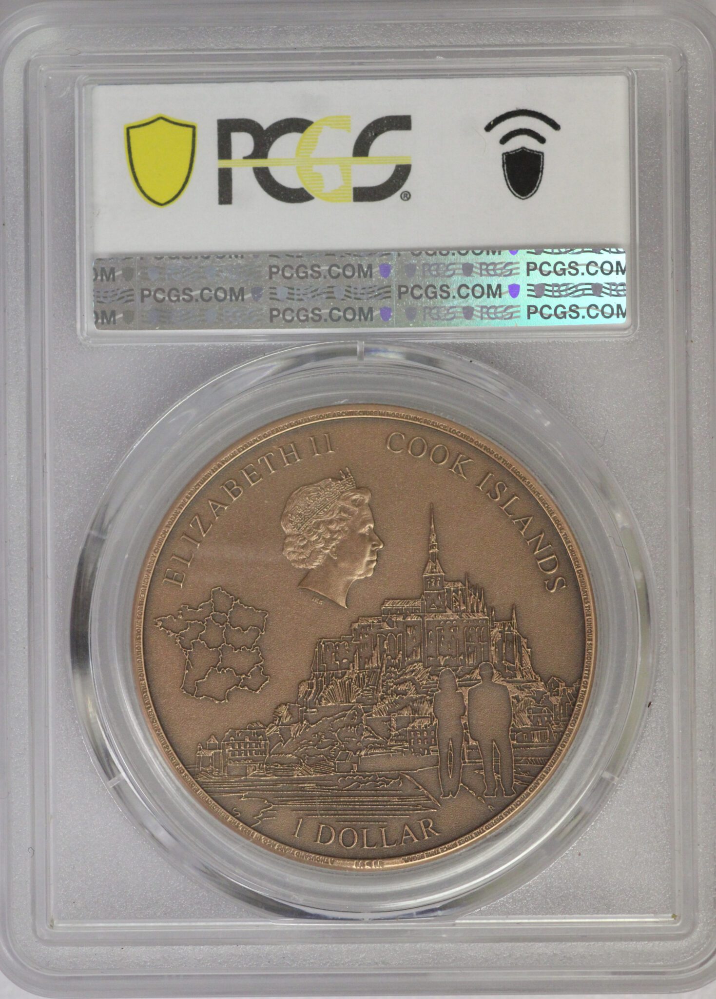 Auction – 2023 Cook Islands Mont Saint Michel 50g Copper Round Antique ...