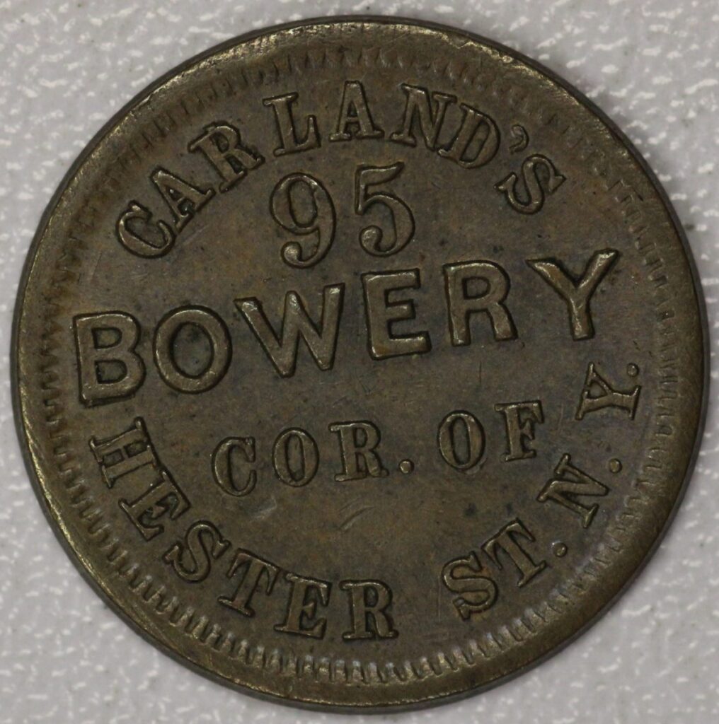 AUCTION- Civil War Store Card Carland’s Bowery Lester Street New York ...