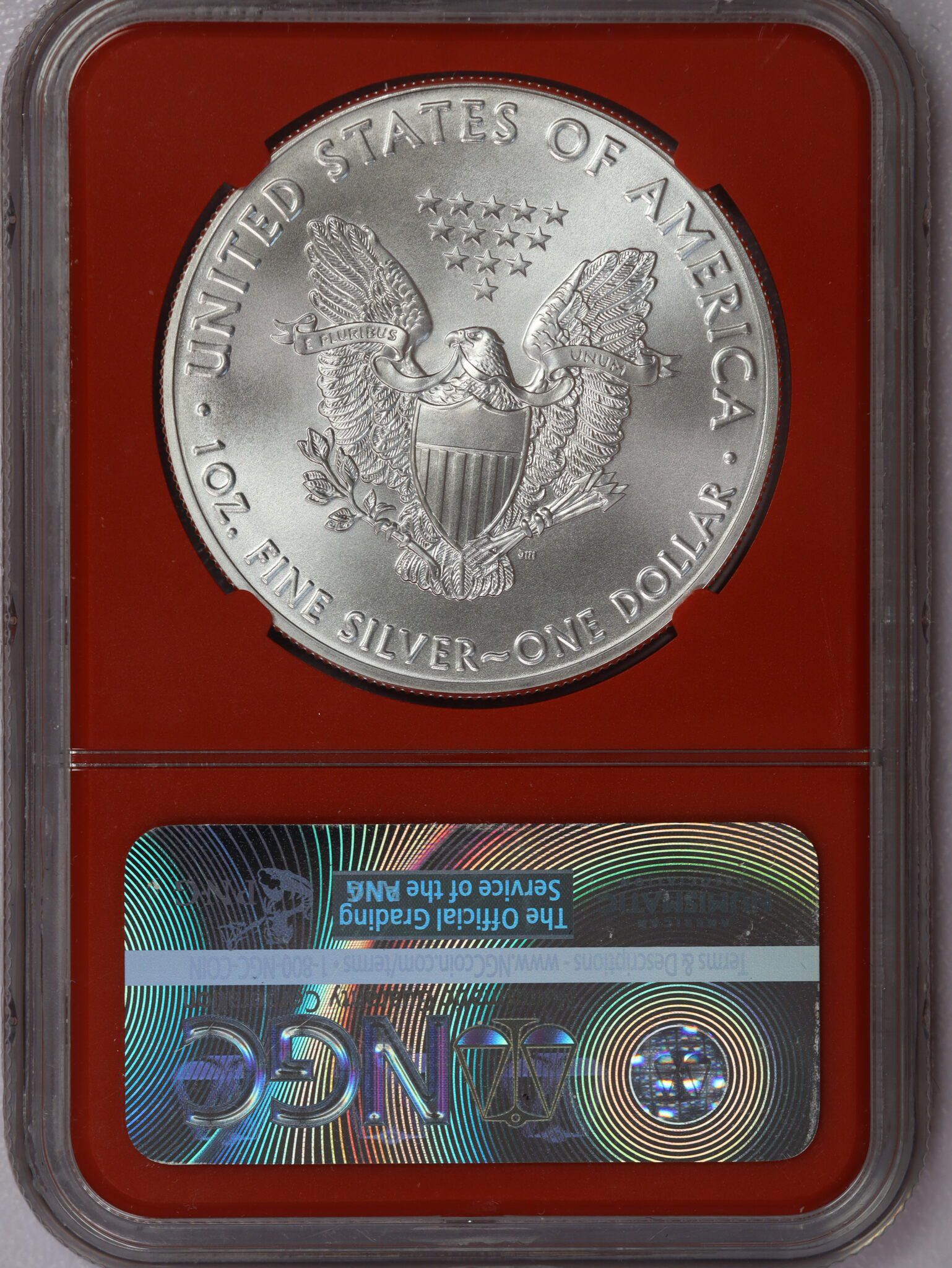 2016 Silver Eagle MS70 Red 30th Anniversary Label NGC FDI – Portsmouth ...
