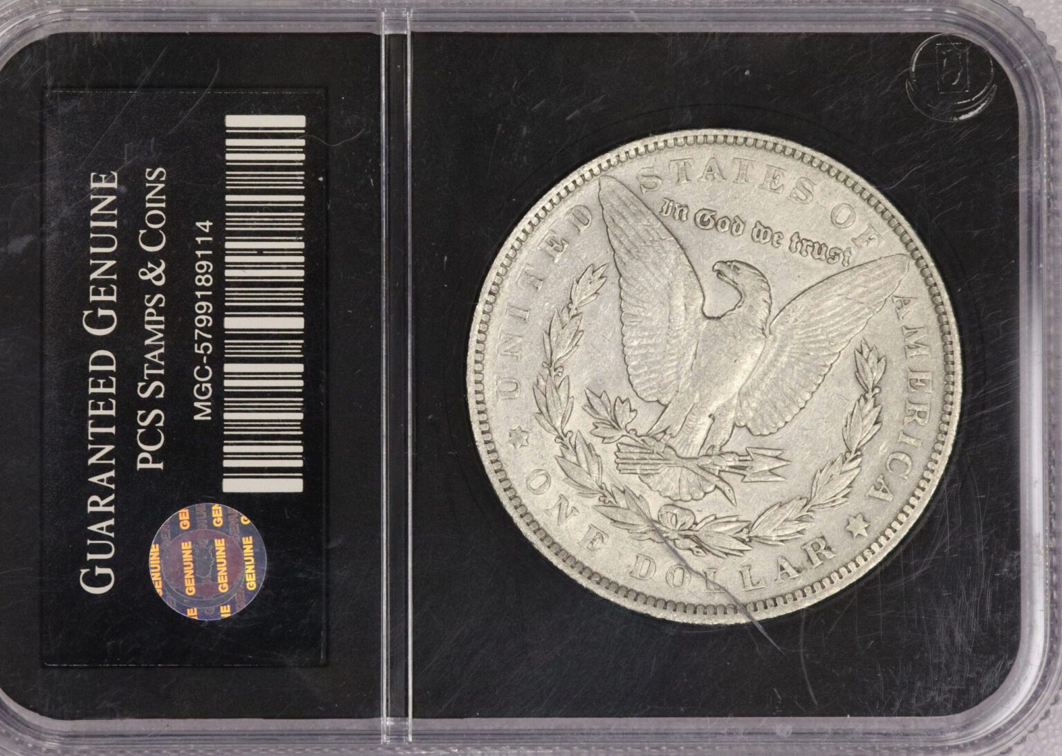 AUCTION- 1891 Morgan Silver Dollar in a Generic Slab Circulated ...