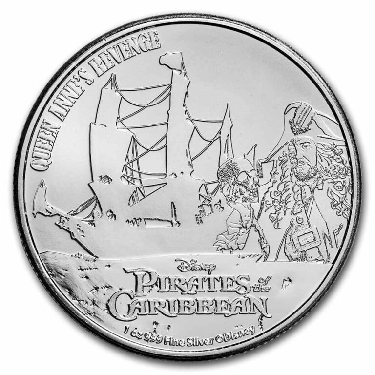 2022 Niue 1 oz Ag $2 Pirates o/t Caribbean: Queen Anne’s Revenge ...